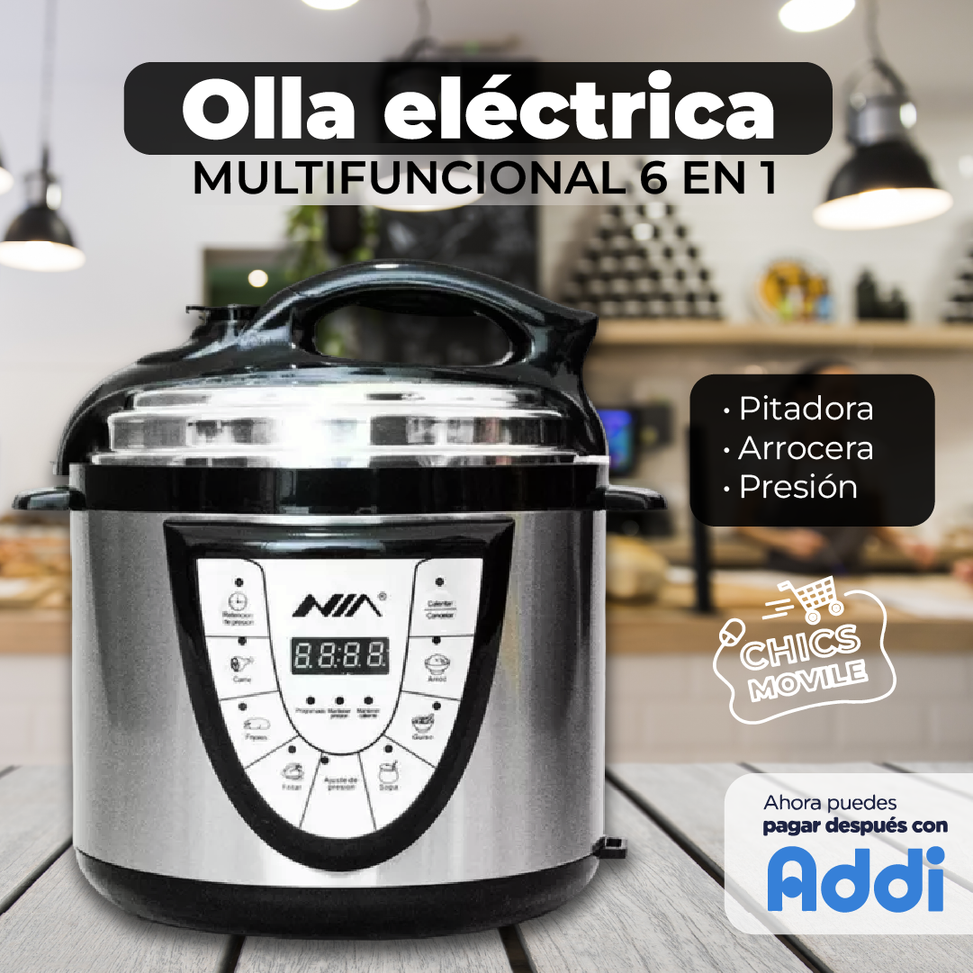 Olla Electrica Multifuncional Pitadora Arrocera Presion 6 en 1 🍲 ...